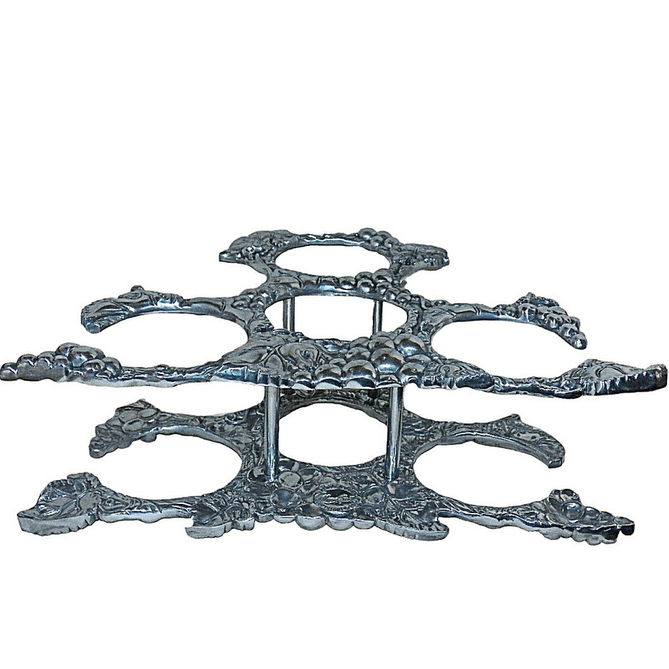Retired Arthur Court 2004 Grapes Vine Cast Aluminum Wine Bottle Rack ...