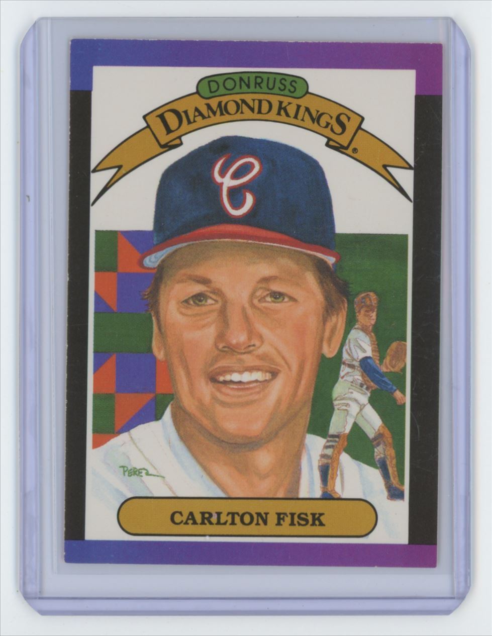 1989 Donruss Diamond Kings Baseball Card Carlton Fisk Chicago White Sox ...