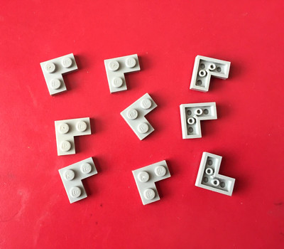 LEGO CORNER PLATE 2x2 LIGHT GRAY (9 pieces) #2420 Dots Building Blocks ...
