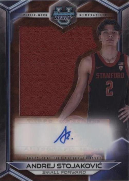 2023-24 Bowman University Best - Prospect Jumbo Relic Autographs Andrej ...