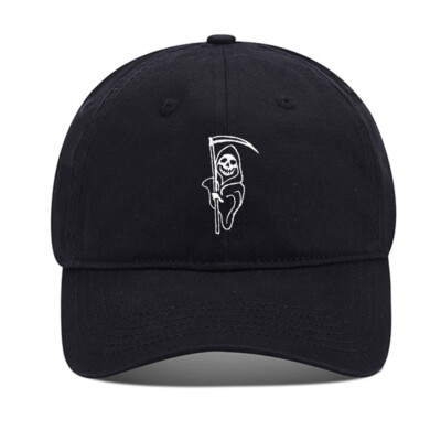 Death Reaper Unisex Embroidery Baseball Cap Washed Cotton Embroidered ...