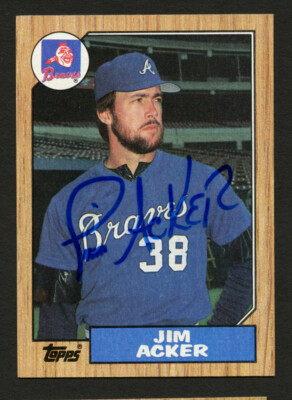 Jim Acker #407 signed autograph auto 1987 Topps Baseball Trading Card ...