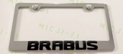 3D Brabus Mercedes Benz Emblem Stainless Steel License Plate Frame Rust ...