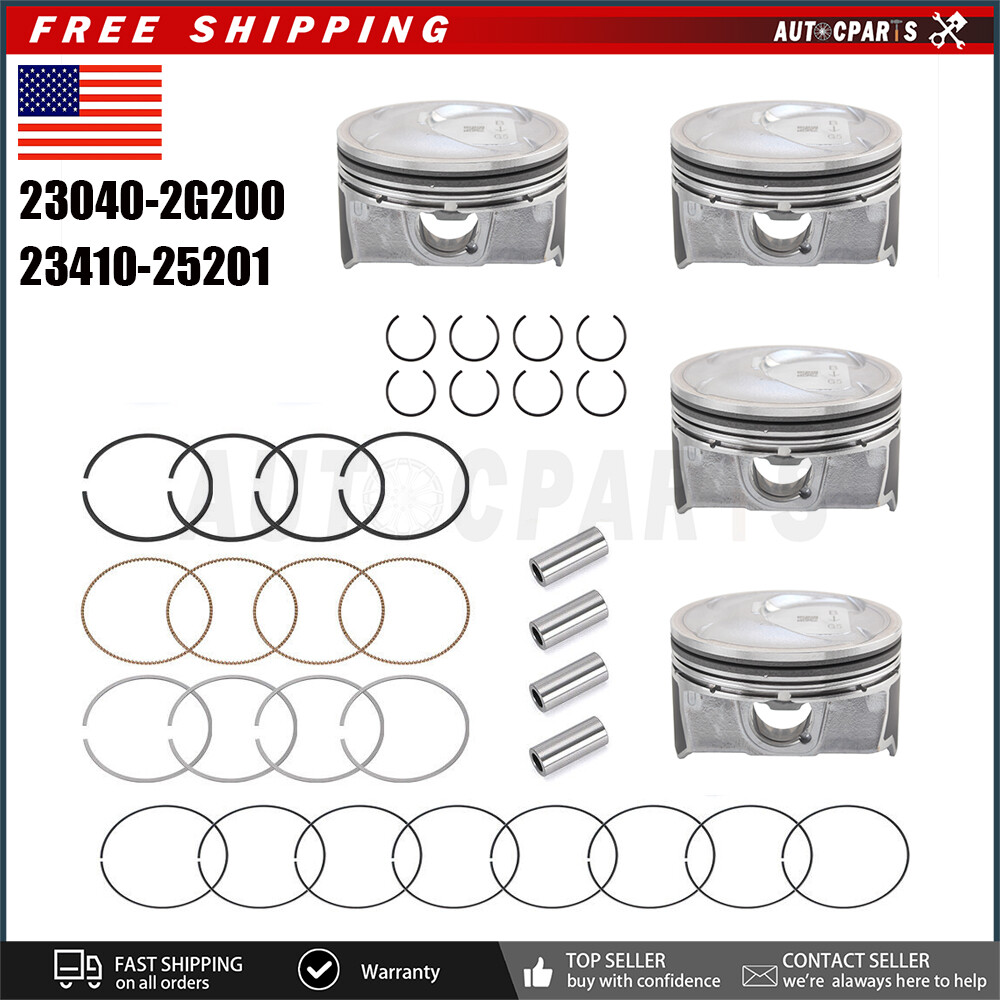 New Engine Piston with Ring Kit Fits For Hyundai Kia 23040-2G200 | eBay