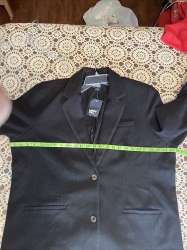 NWT Lands End Size 20W Blazer Jacket Classic Black Lined | eBay