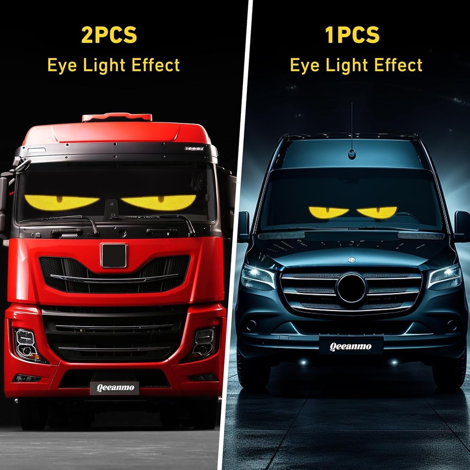 2PCS Devil Eyes Light for Cars SUVs, 23.4"x4.7" Programmable Flex LED Sign, Led | eBay