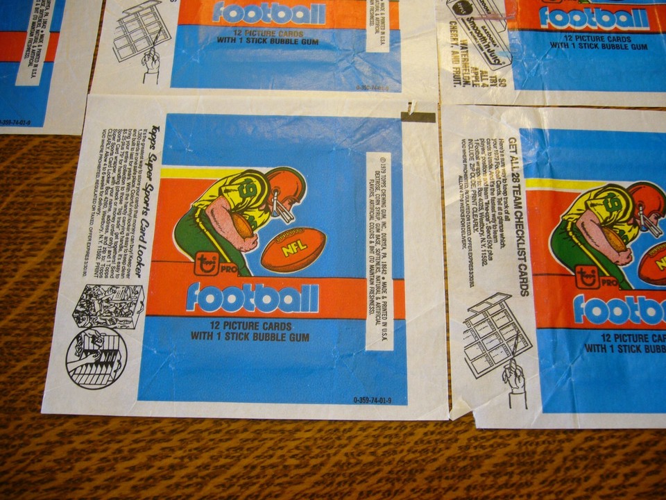 Lot 14 Topps 1979 NFL Football Empty Wax Pack Wrappers - No Cards ...