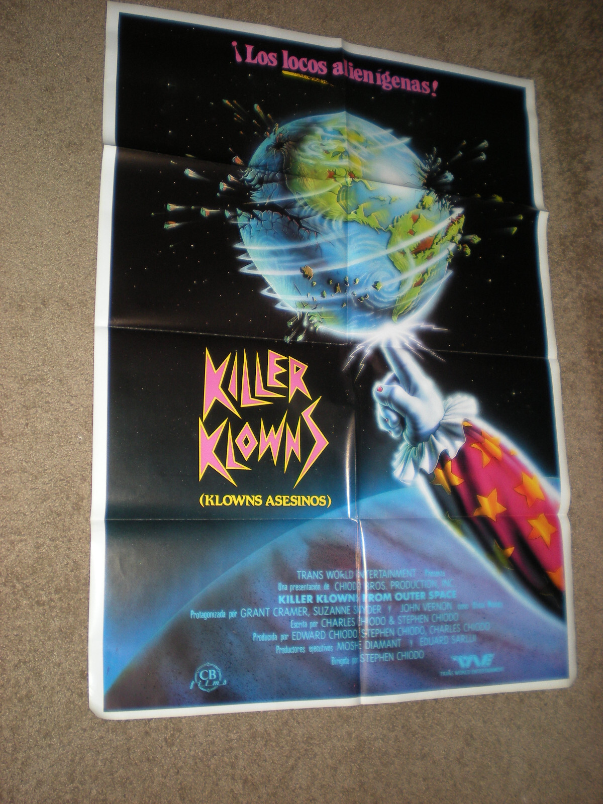 1988 Killer Klowns From Outer Space Original One Sheet Movie Poster ...