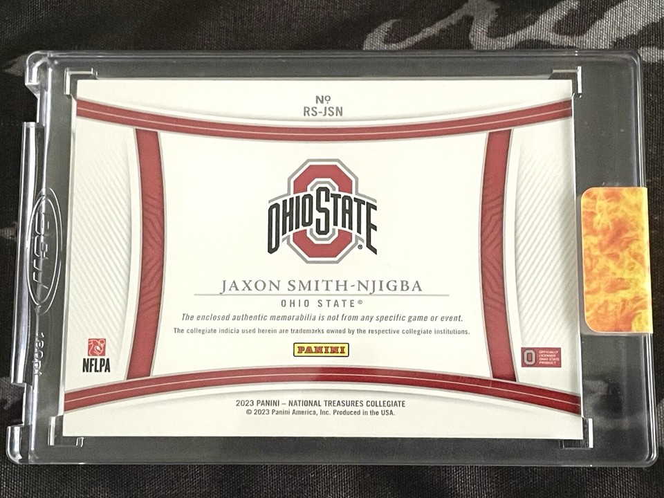 2023 National Treasures Collegiate Jaxon Smith-Njigba Ohio State Patch ...