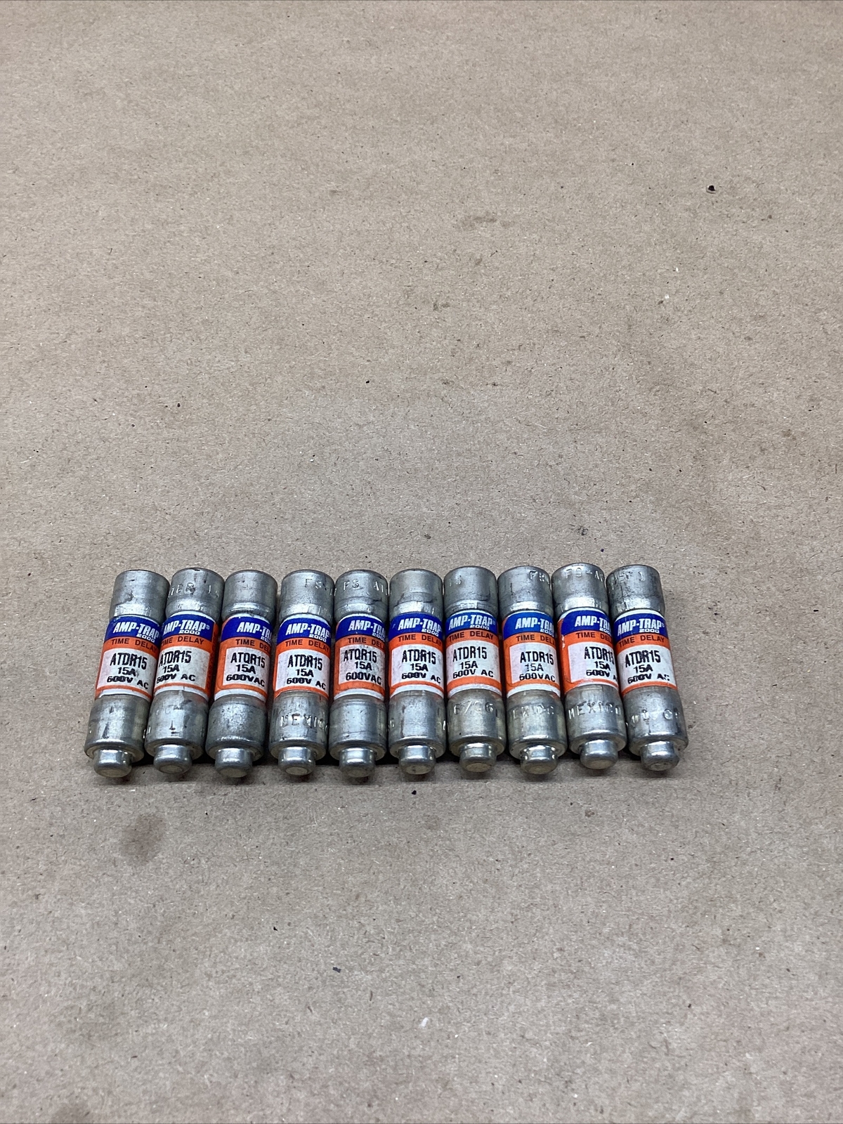 FERRAZ SHAWMUT ATDR15 Amp-Trap Time Delay Fuse 15A 600V Lot of 10 ...