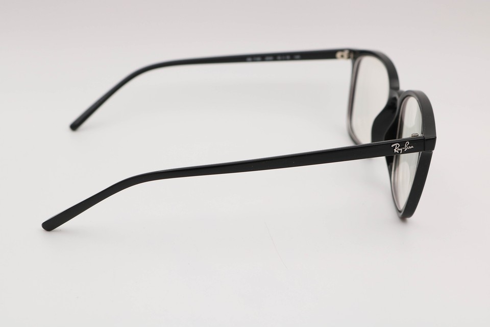 Ray-Ban Rb7185 2000 Polished Black Square Eyeglasses Frames 52-18-145 ...