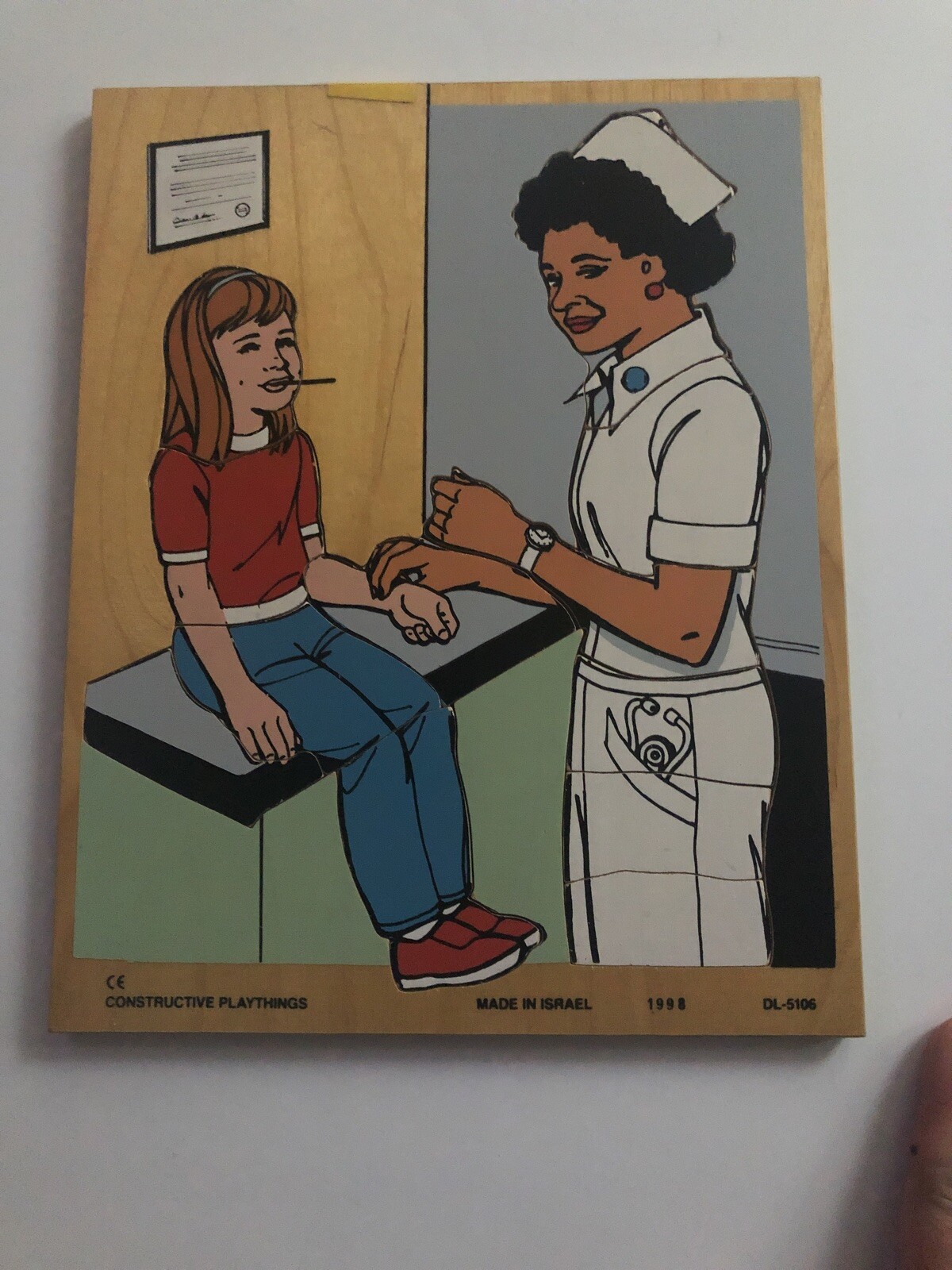CONSTRUCTIVE PLAYTHINGS VINTAGE WOODEN PUZZLE DOCTOR WITH Girl DL-5106 ...