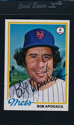 1978 Topps #592 Bob Apodaca Mets Signed Auto *7794 | eBay