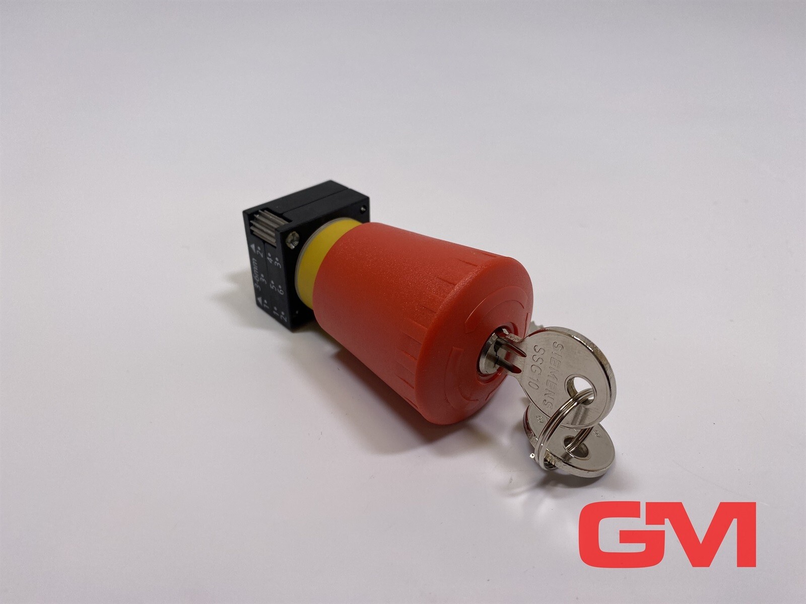 Siemens 3sb30 00-1ka20 Key Operated Emergency Stop Mushroom Pushbutton ...