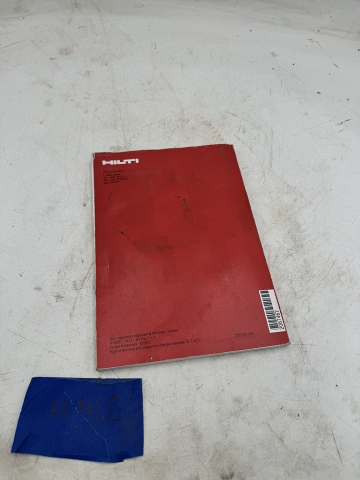 Hilti PRA 30 Laser Range Meter Measurement Tool Owners Manual Only No ...