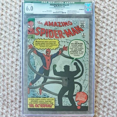 Amazing Spider-Man #3 CGC QUALIFIED 6.0 / 1st Appearance Doctor Octopus ...