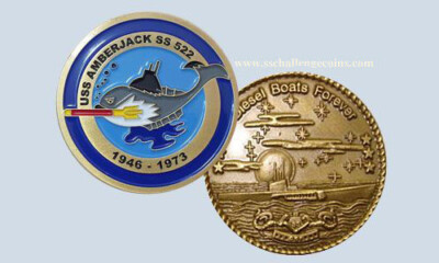 USS Amberjack SS 522 Submarine Challenge Coin Navy Sub WWII DBF | eBay