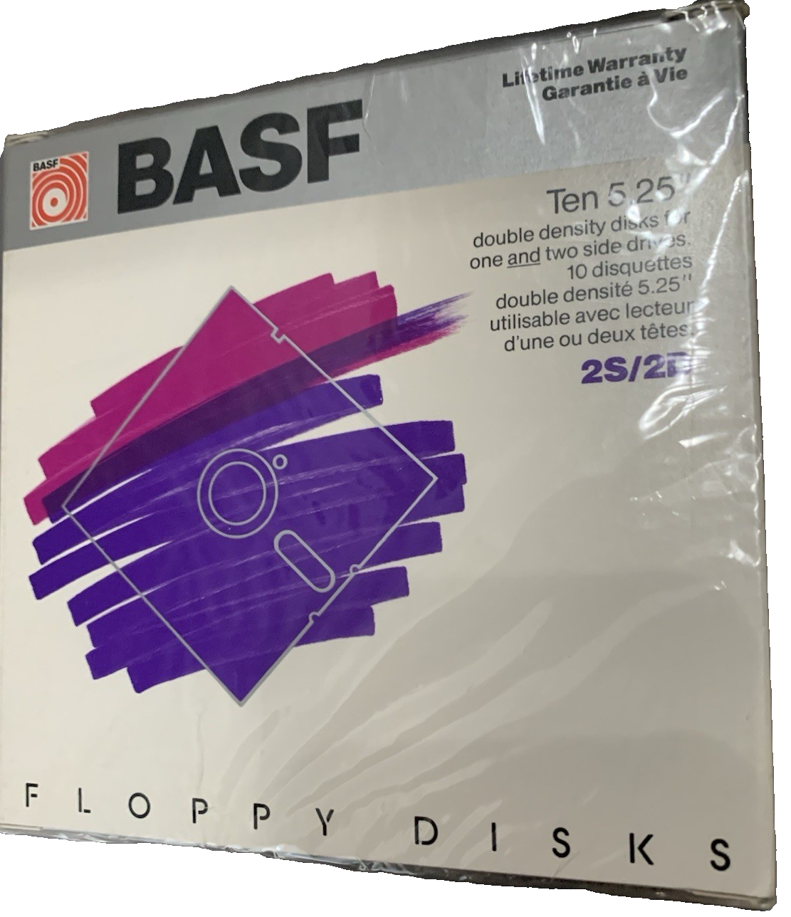BASF box of 10 5.25" 2S/2D floppy discs, still sealed | eBay