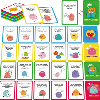 70 Conversation Cards, 4 Category Mindful Talk for Students, Authentic ...