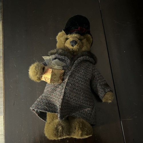 Russ Berrie 14" Oliver Plush Brown Teddy Bear Gift Present Hat Coat ...