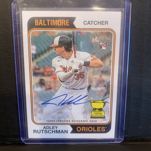2023 TOPPS HERITAGE ADLEY RUTSCHMAN ROOKIE CARD AUTO ORIOLES AUTOGRAPH ...