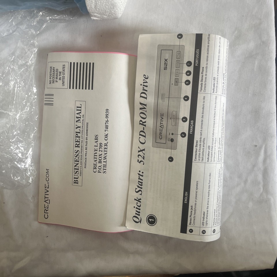 Creative CD Rom Blaster 52X MK4108 Vintage CD5220F/5233E IDE Drive New ...