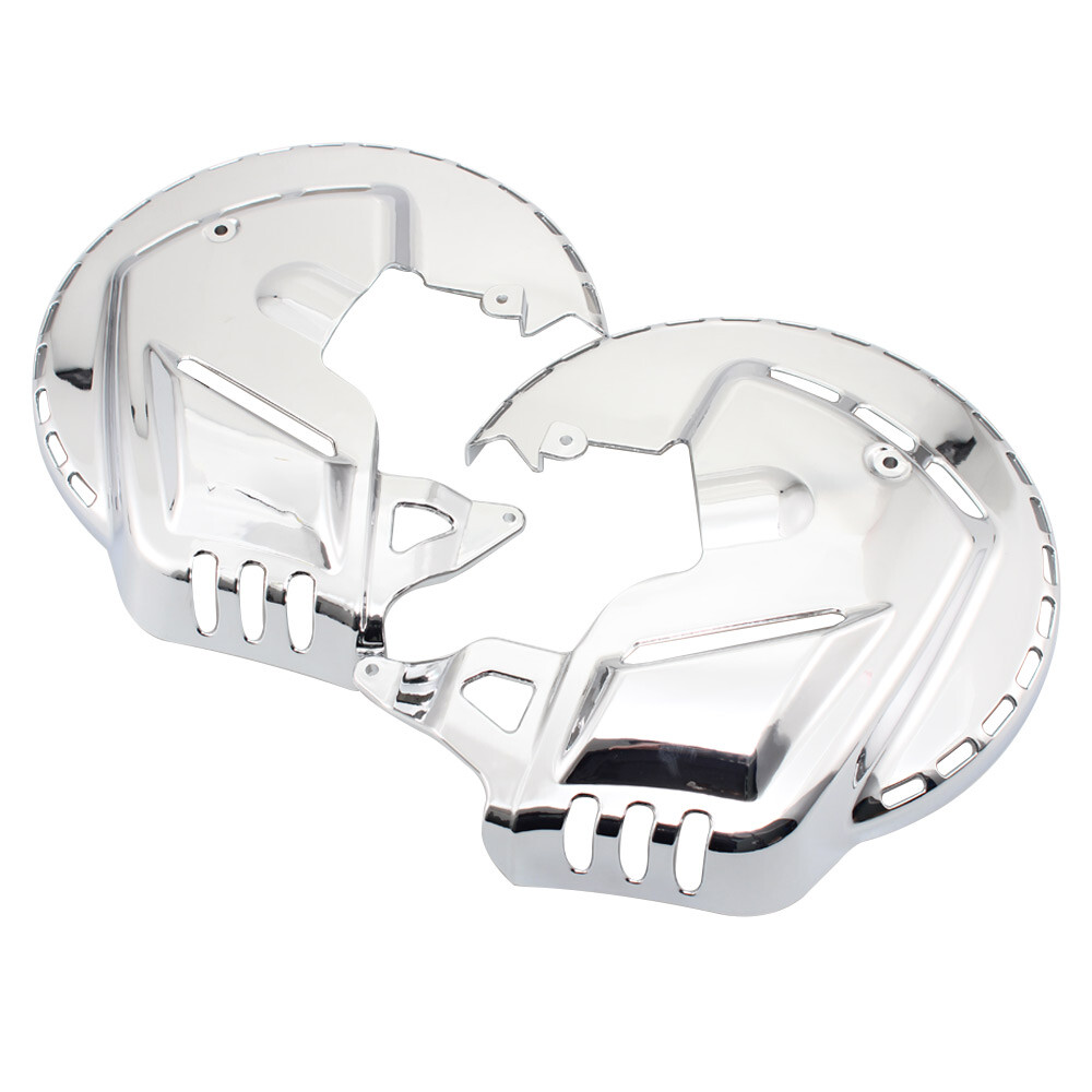 Pair Chrome Brake Rotor Covers &LED Ring Of Fire For Honda Goldwing ...