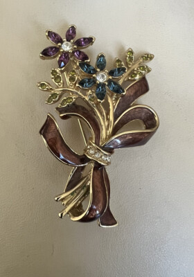 Monet Flower Brooch | eBay