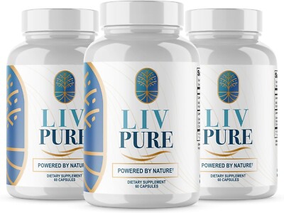 3 PACK NEW Liv Pure Capsules Liver Detox Pills, LivPure Supplement | eBay