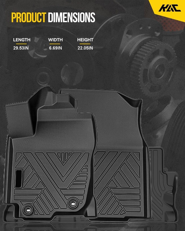 For 2013-2018 Toyota RAV4 All-Weather TPE Rubber Floor Mats Cargo ...