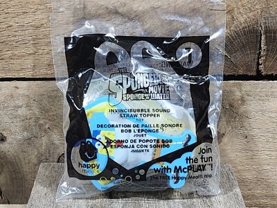 2015 McDonalds Spongebob Movie #1 Mr. Invincibubble Sound Straw Topper ...