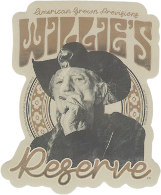 5932 Willie Nelson Willie's Reserve American Grown Provisions 5" Die Cut Sticker | eBay