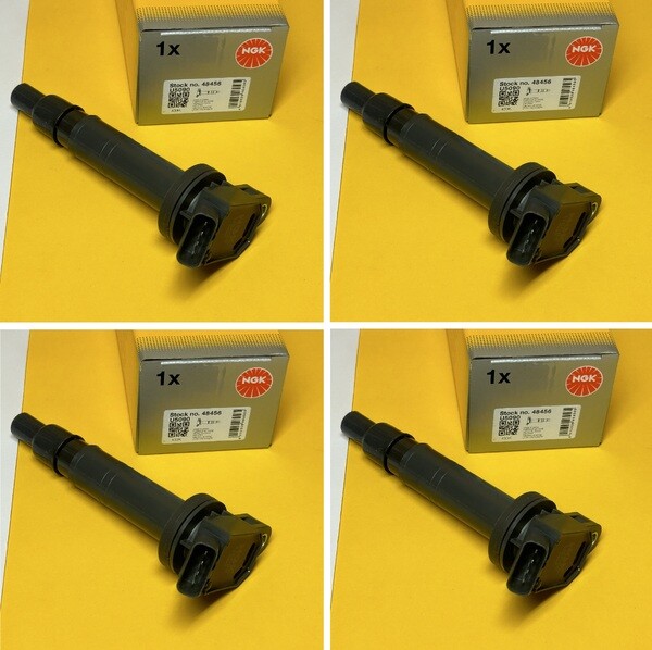 Ignition coils x 4 for Toyota ACA22 + ACA23 RAV4 2.4L 05-06 2AZFE NGK 2 ...