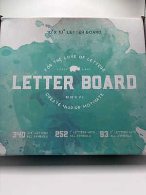 Little Hippo - Black Felt Letter Board - 10x10 - 690+ PRE-Cut Letters ...