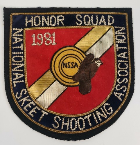 Vintage 1981 NSAA National Skeet Shooting Association Patch 5.25" HONOR ...