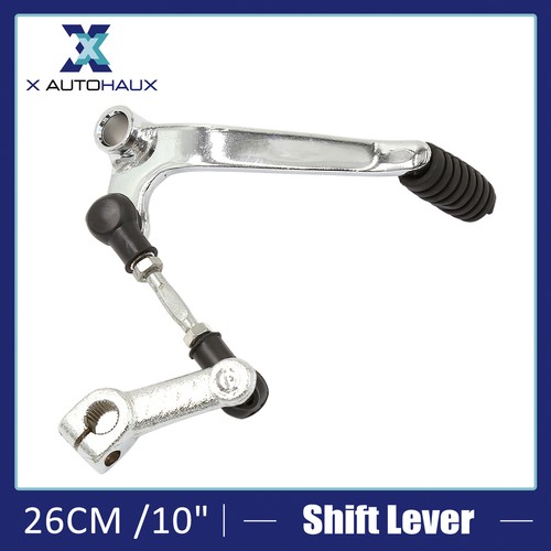 26cm Long 0.39" Dia Motorcycle Gear Shifter Shift Lever Silver Tone ...