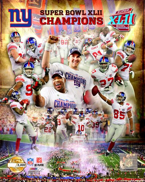 New York Giants SUPER BOWL XLII (42) Champions LIMITED EDITION 8X10 ...
