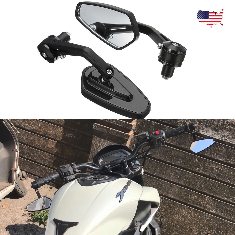 For 2017 2018 2019 Kawasaki Z900 Bar End Mirrors Rear View Universal 7/ ...