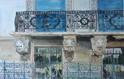 PARIS, FRANCE ARCHITECTURE / ORIGINAL WATERCOLOR / 14"H X 20"W / MIMI ...