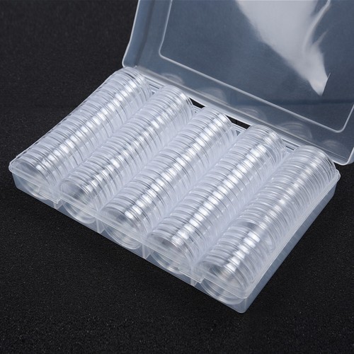 Organize Your Coin Collection with 100pcs Clear Round Coin Storage ...