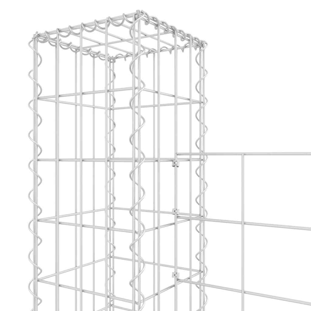 Iron Gabion Basket U-Shape Retaining Wall Outdoor Landscape Fence with ...
