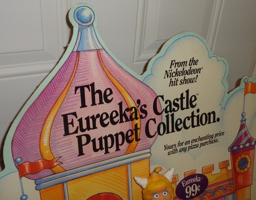 Nickelodeon Eureeka's Castle Hand Puppet Toy Set Pizza Hut Display MTV ...