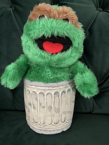 Vintage Playskool Sesame Street Oscar The Grouch Hand Puppet 1986 Plush ...