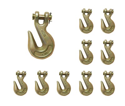 10 Pack G70 3/8" Clevis Grab Hooks Tow Chain Hook Flatbed Truck Trailer ...