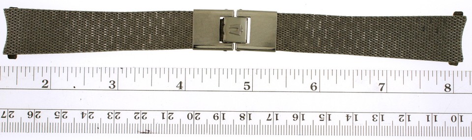 Vtg Bulova Accutron Kreisler Stainless Mesh Watch Band Bracelet 17.5mm ...