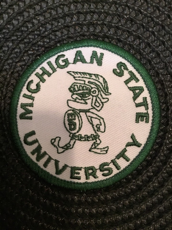MSU Michigan State Spartans Vintage Embroidered Iron On Patch 2.5” | eBay