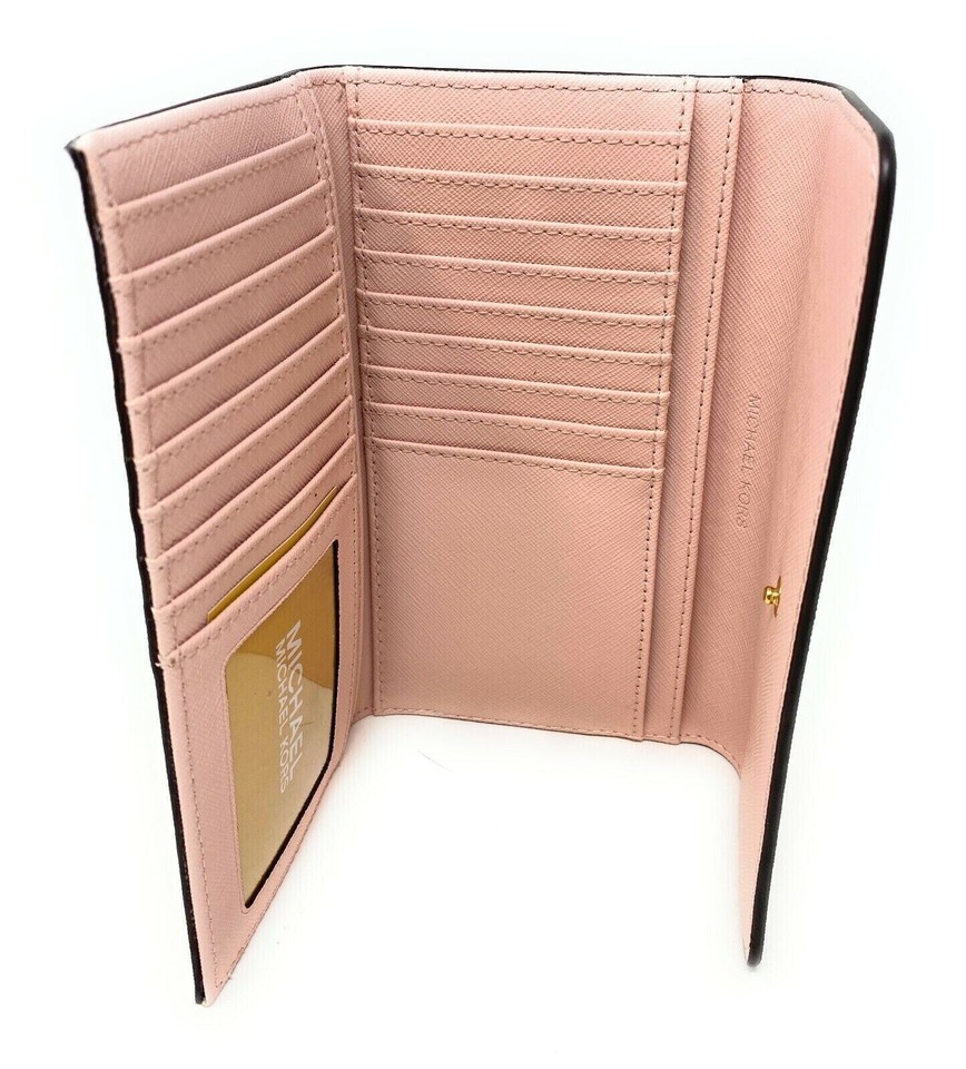 NWB Michael Kors Large Trifold Wallet Pale Pink Leather 35S8GTVF7L Gift ...