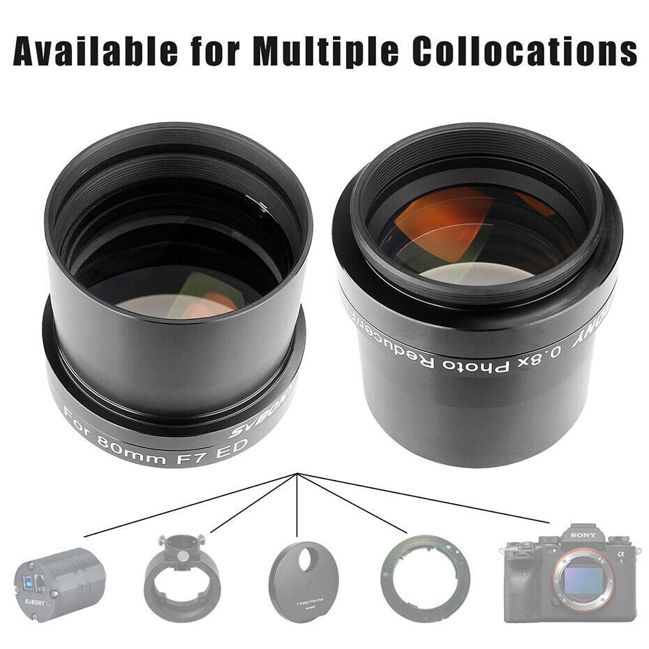 SVBONY SV193 2inch 0.8x Focal Reducer /Flattener for SV503 80mm ED ...