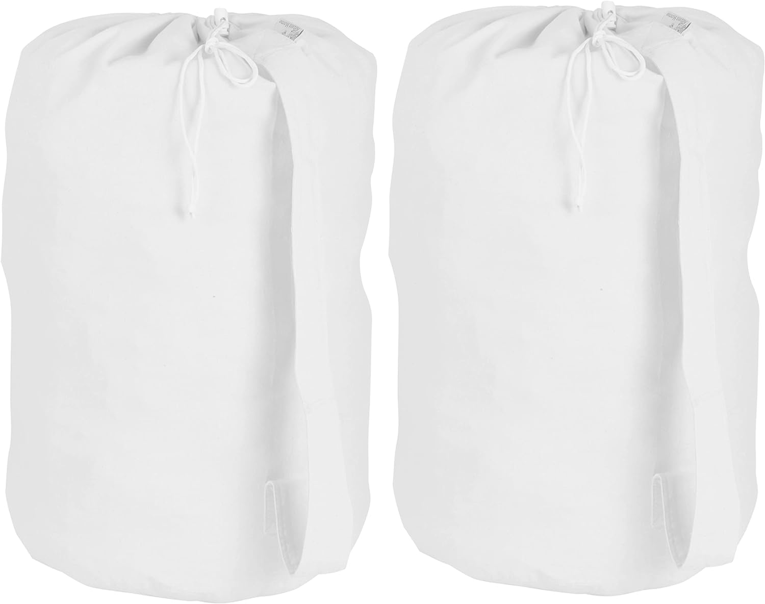 Accent Home Cotton Canvas Laundry Bags With Drawstring 2 Pack LARGE ...