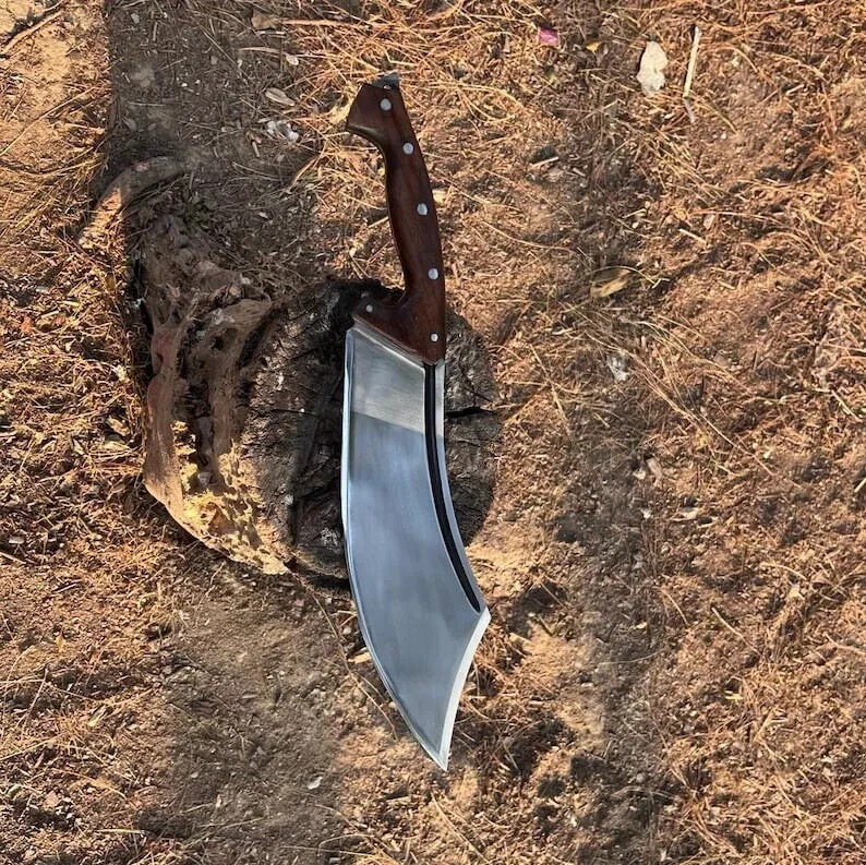 Custom Handmade Carbon Steel Blade Tactical Machete Knife| Hunting ...